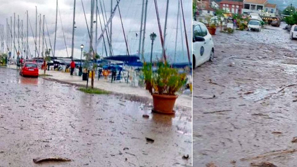 Καταιγίδες στη Δυτική Ελλάδα - Πλημμύρες στην Αγία Ευφημία Κεφαλονιάς ...