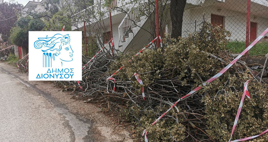 Δ. Διονύσου: Προσωρινή απαγόρευση εναπόθεσης κηπαίων σε δρόμους και ...